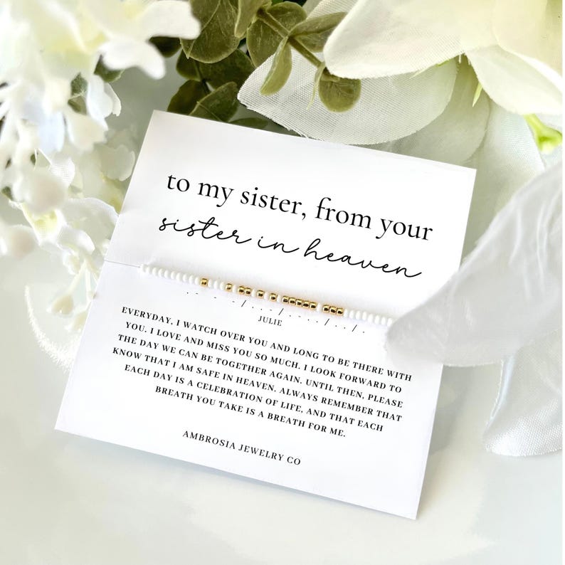 Loss of Brother Sister Morse Code Bracelet Custom, Personalized for ...