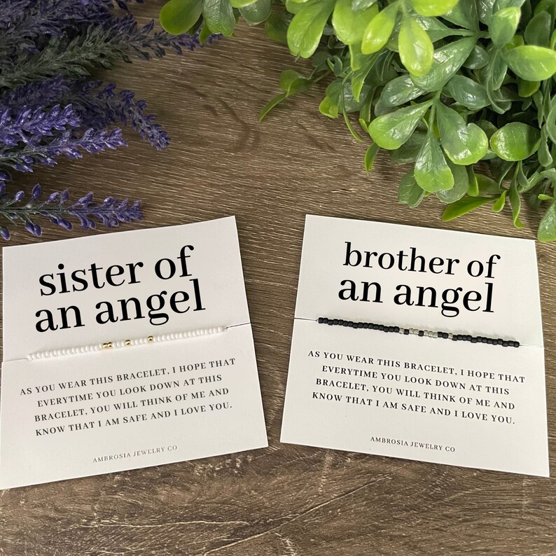 Loss of Brother Sister Morse Code Bracelets Custom Set, Personalized ...