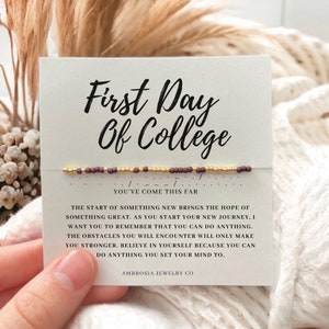 First Day of College Custom Name Morse Code, Him Her Back to School ...