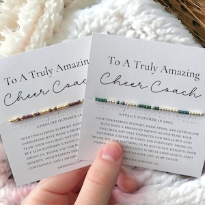 Cheer Coach Appreciation Gift for Her Morse Code Bracelet, Personalized ...