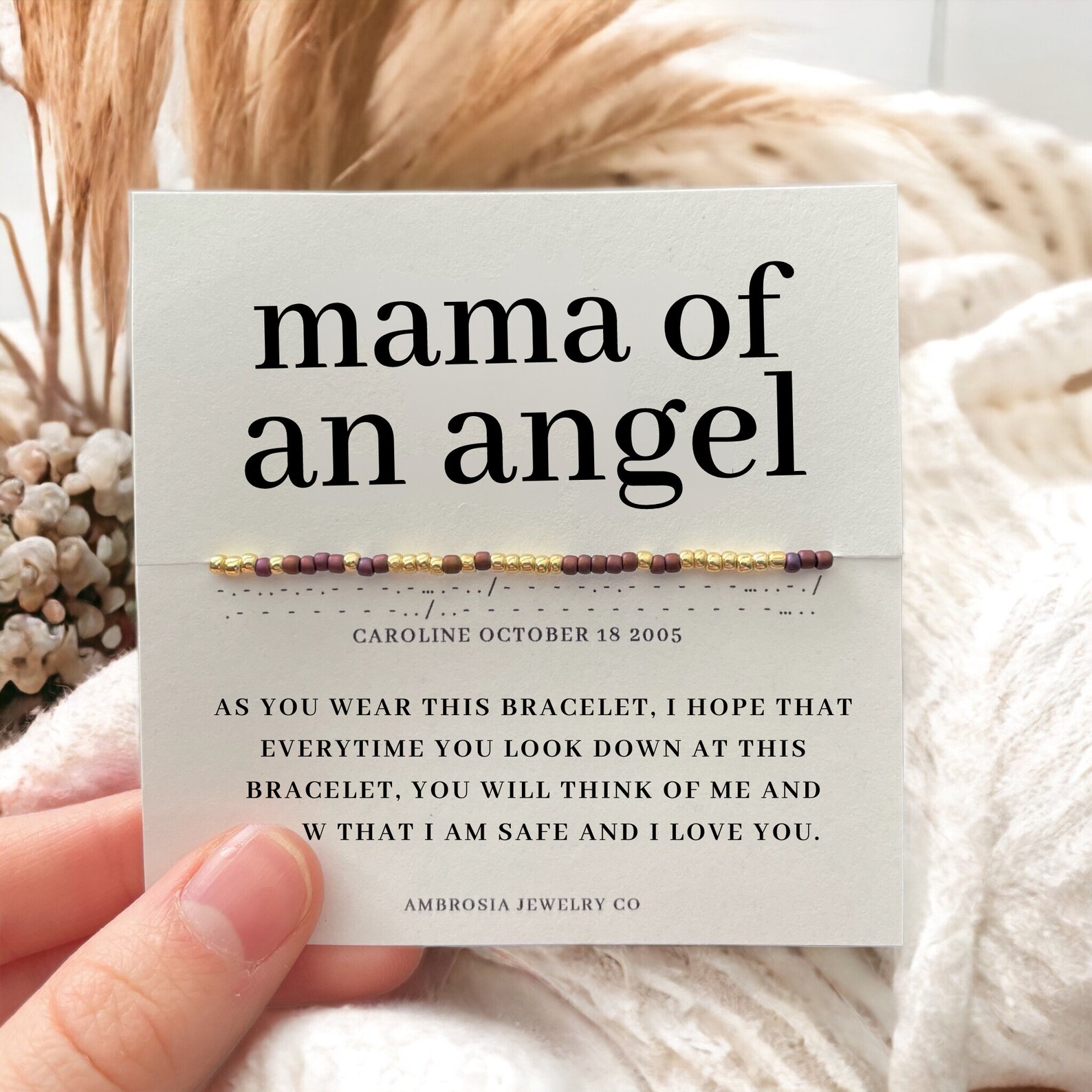 Miscarriage Morse Code Bracelets Custom Set, Personalized Jewelry for ...