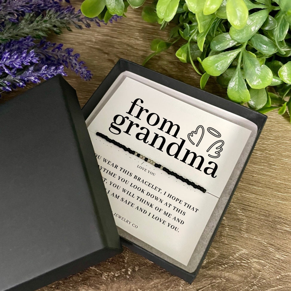 Loss of Grandma Grandpa Morse Code Bracelet Custom, Personalized ...