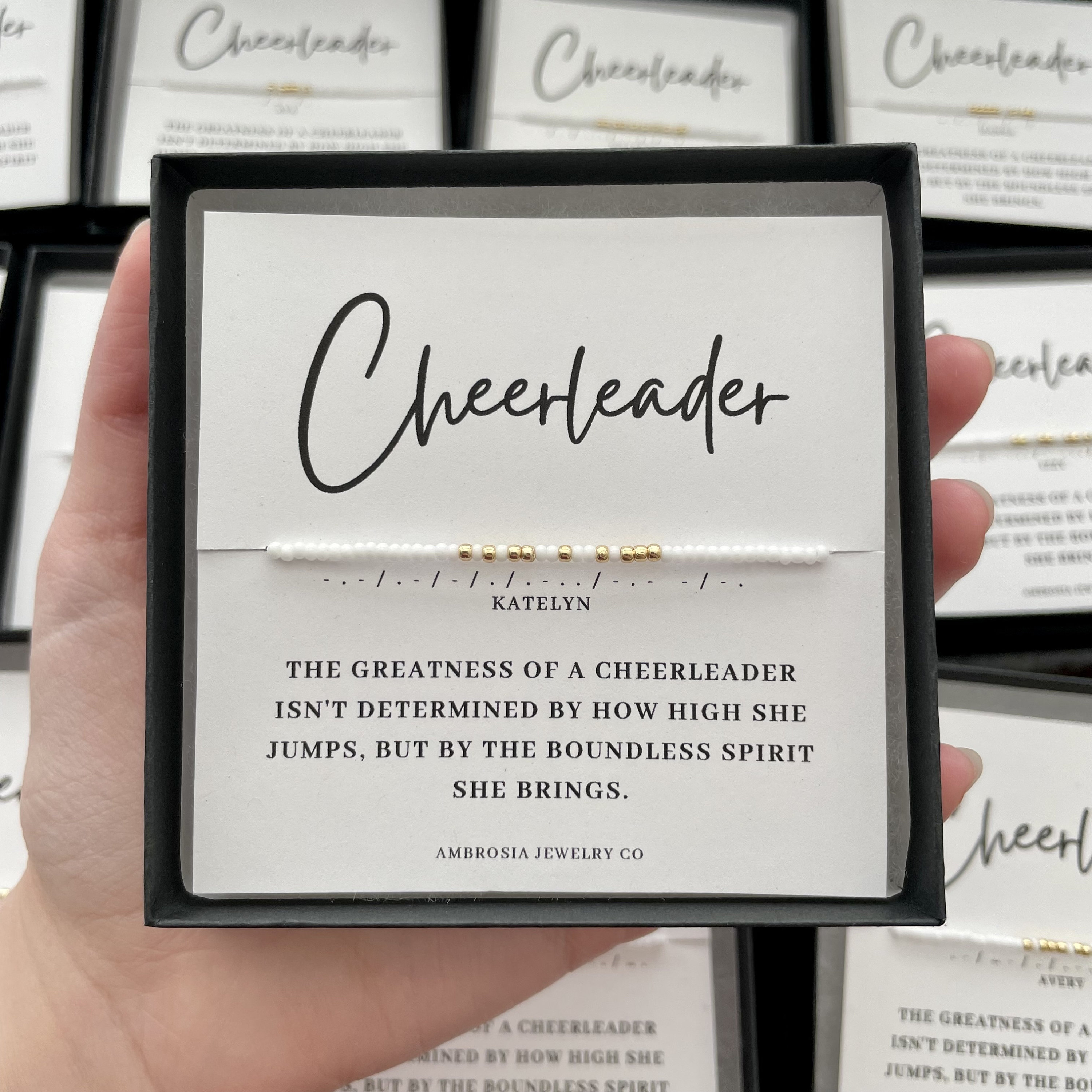 Cheerleader Cheer Banquet Morse Code Bracelet, Cheer Squad Gift for Her ...