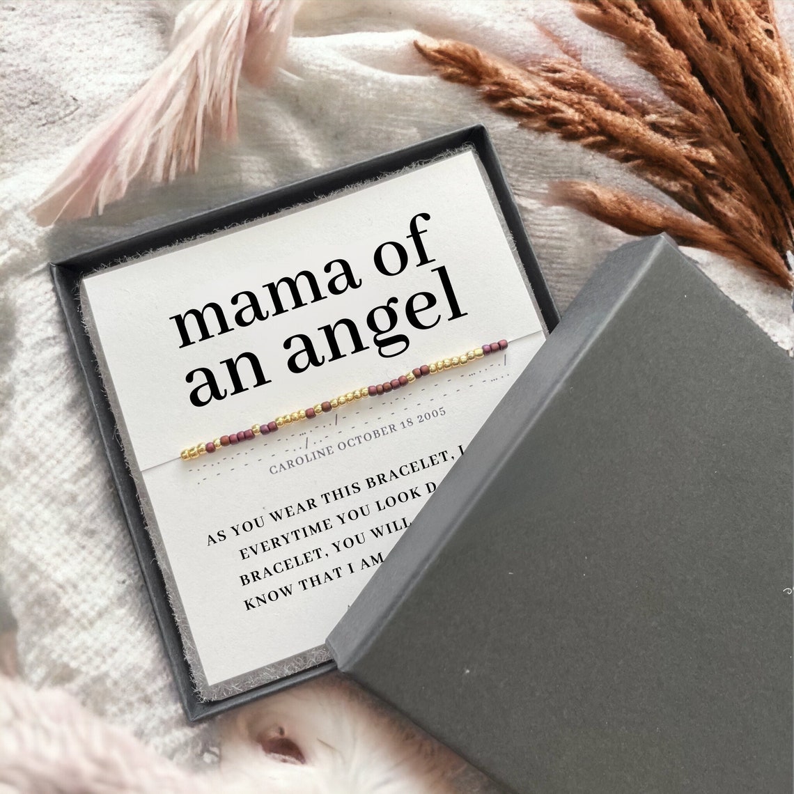 Miscarriage Morse Code Bracelets Custom Set, Personalized Jewelry for ...