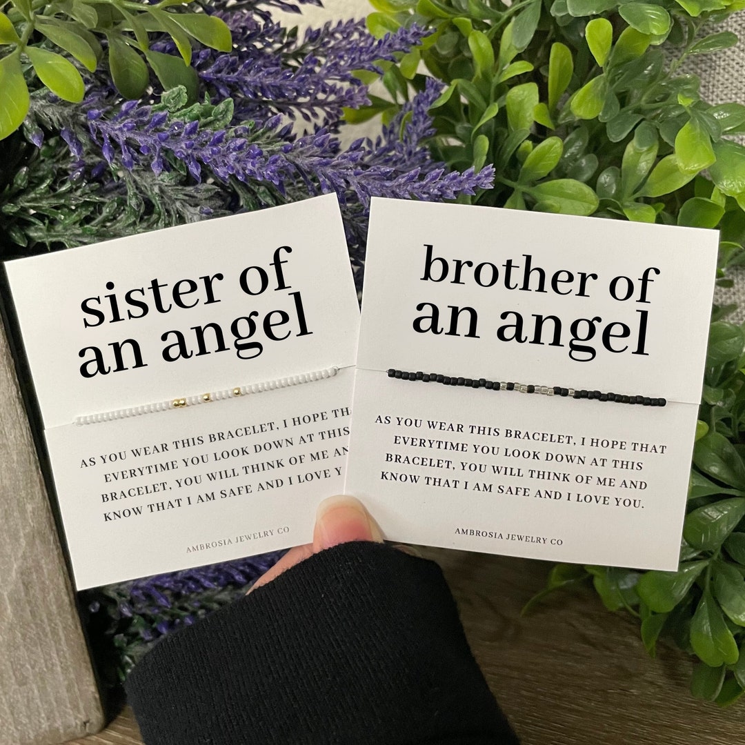 Loss of Brother Sister Morse Code Bracelets Custom Set, Personalized ...