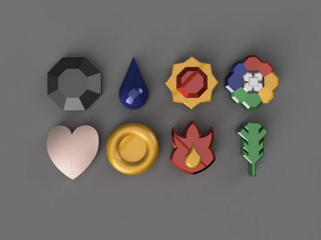 Pokemon Kanto Gym Badges 3D Print File STL - Etsy