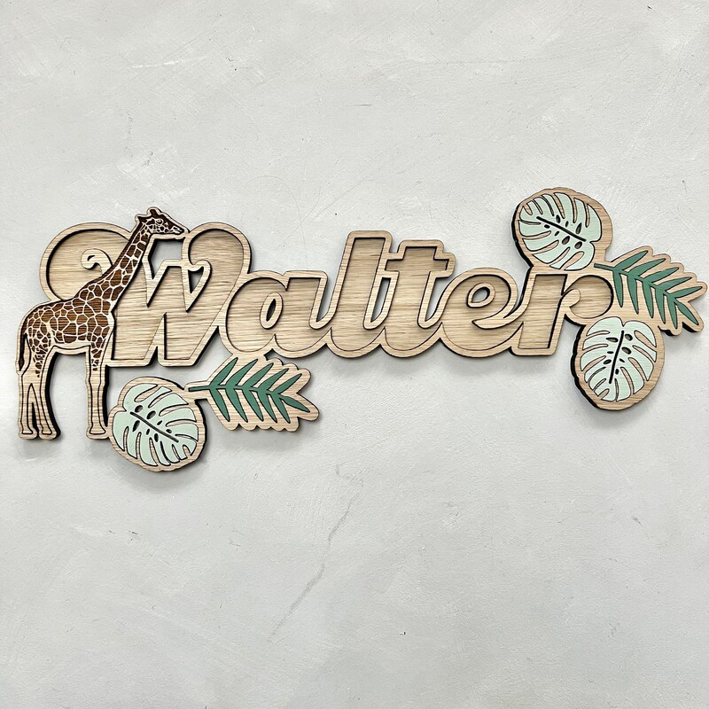 Safari Name Sign - Etsy