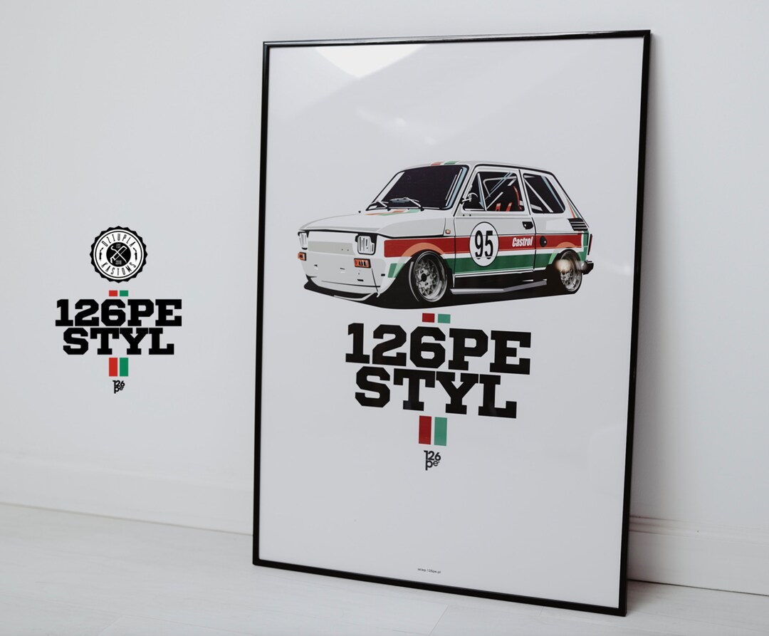 126p Poster Polish Fiat 126p, Wall Decor, 50x70cm, 126pe Style, Classic ...