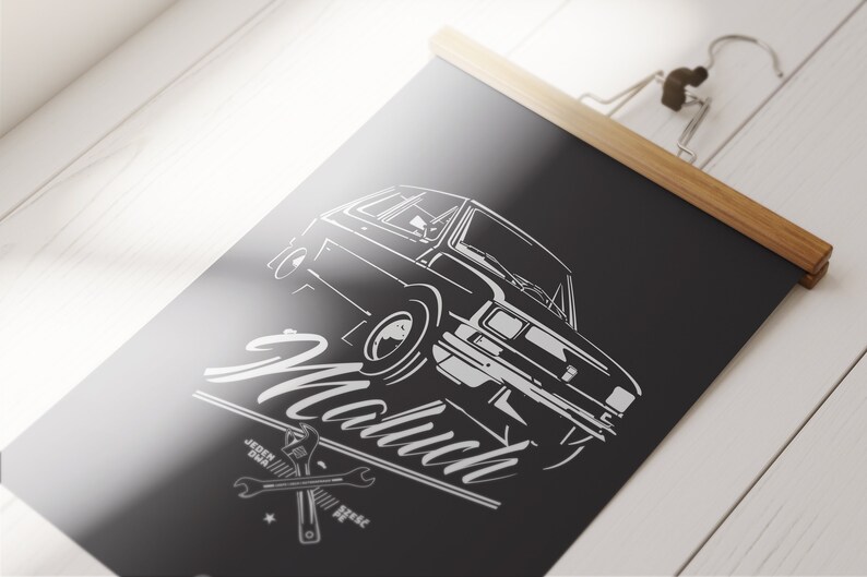 POSTER 126p MALUCH Polish Fiat Polish Fiat 126p Wall Decor, 50x70cm ...