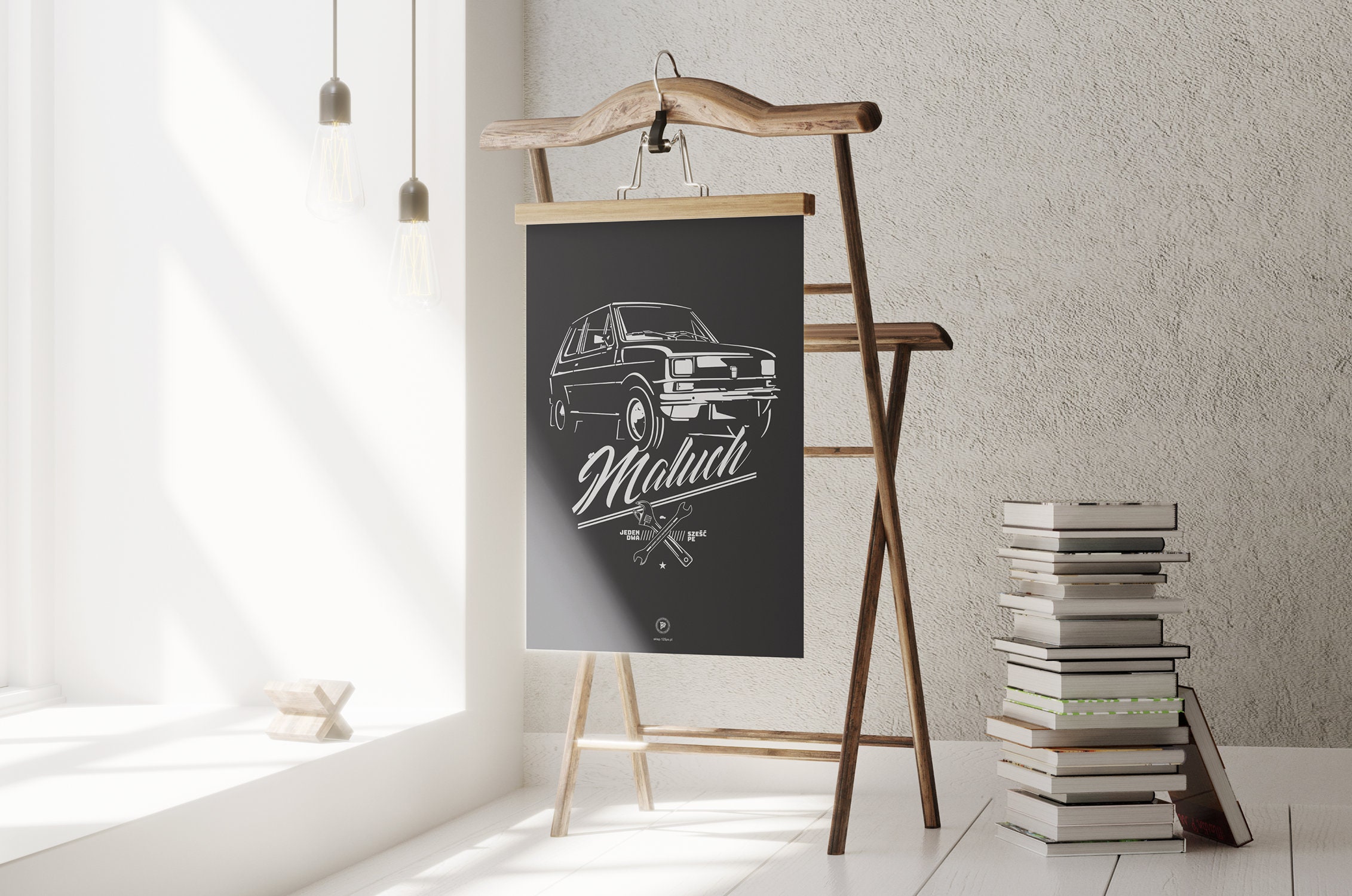 POSTER 126p MALUCH Polish Fiat Polish Fiat 126p Wall Decor, 50x70cm ...