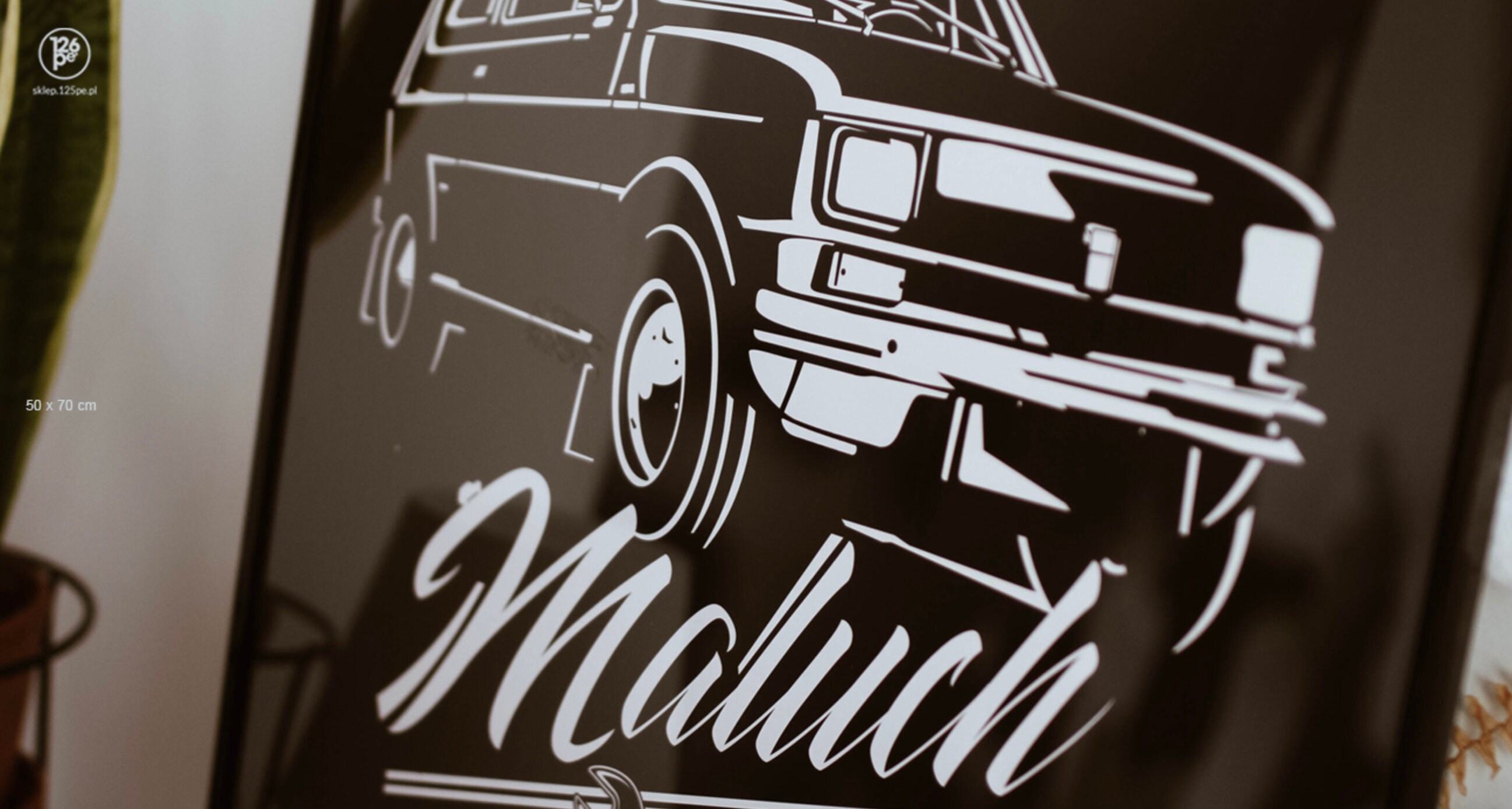 POSTER 126p MALUCH Polish Fiat Polish Fiat 126p Wall Decor, 50x70cm ...