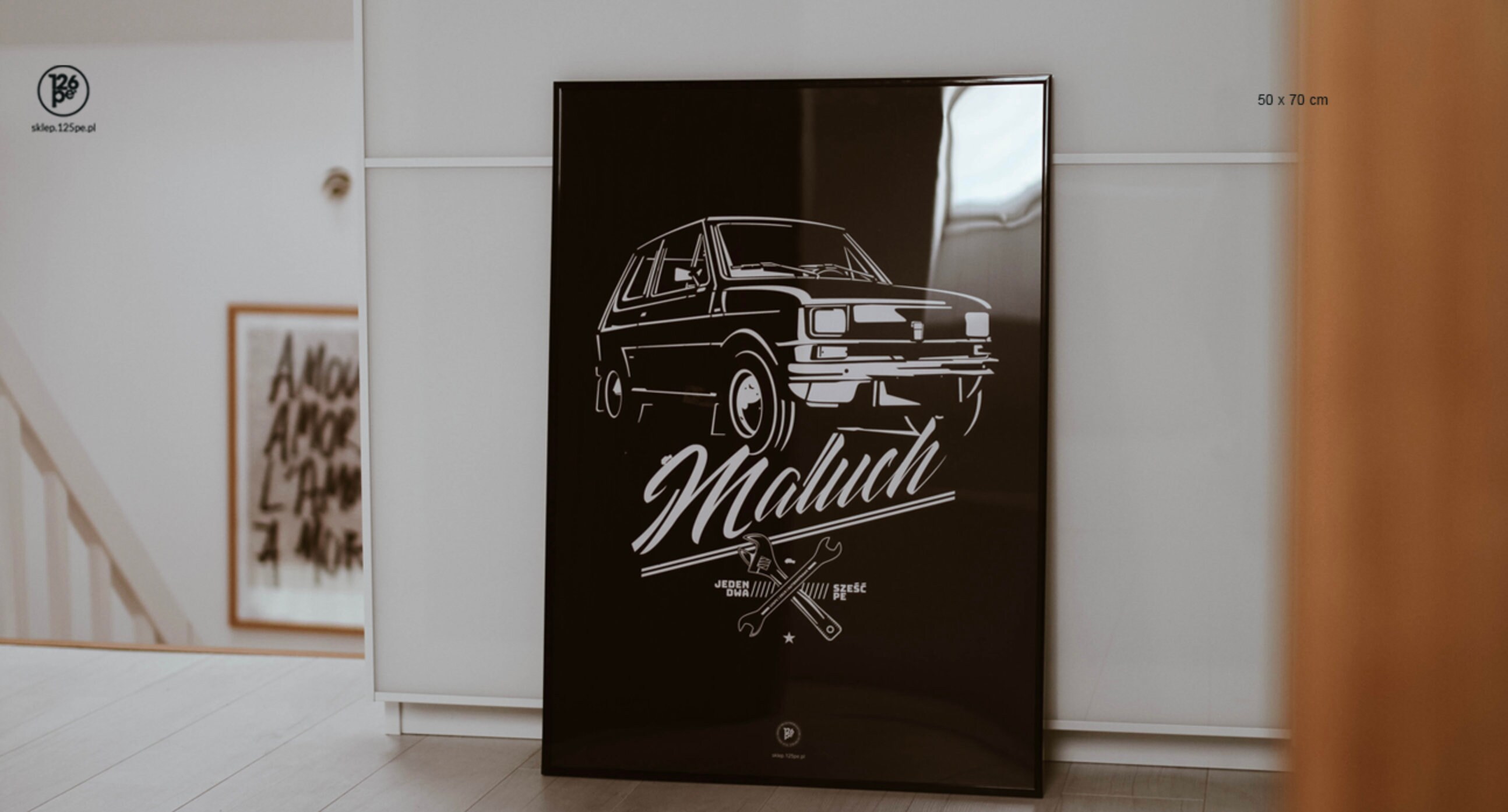 POSTER 126p MALUCH Polish Fiat Polish Fiat 126p Wall Decor, 50x70cm ...