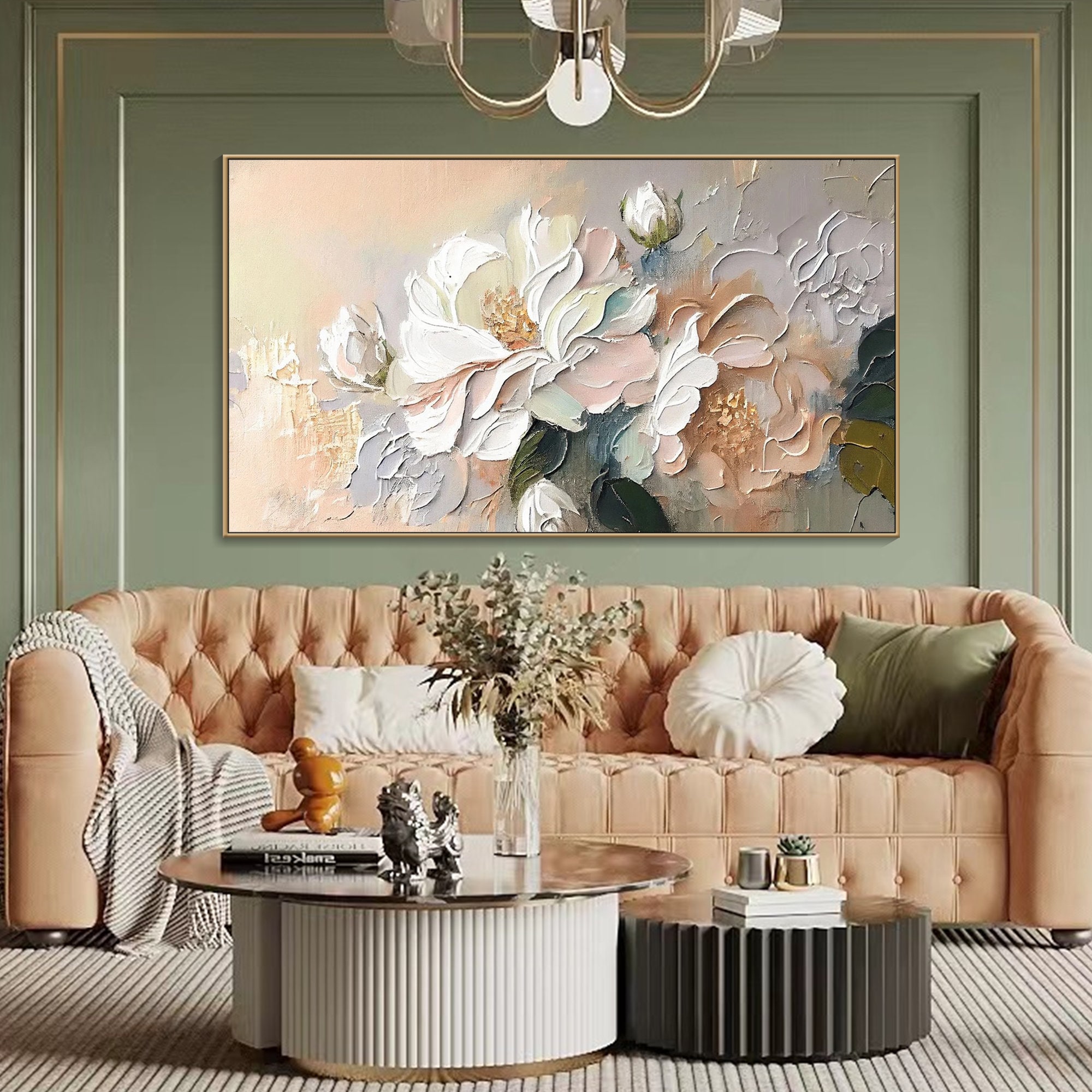 Original Flower Textured Wall Art 3D Abstract Painting on Canvas Wall ...