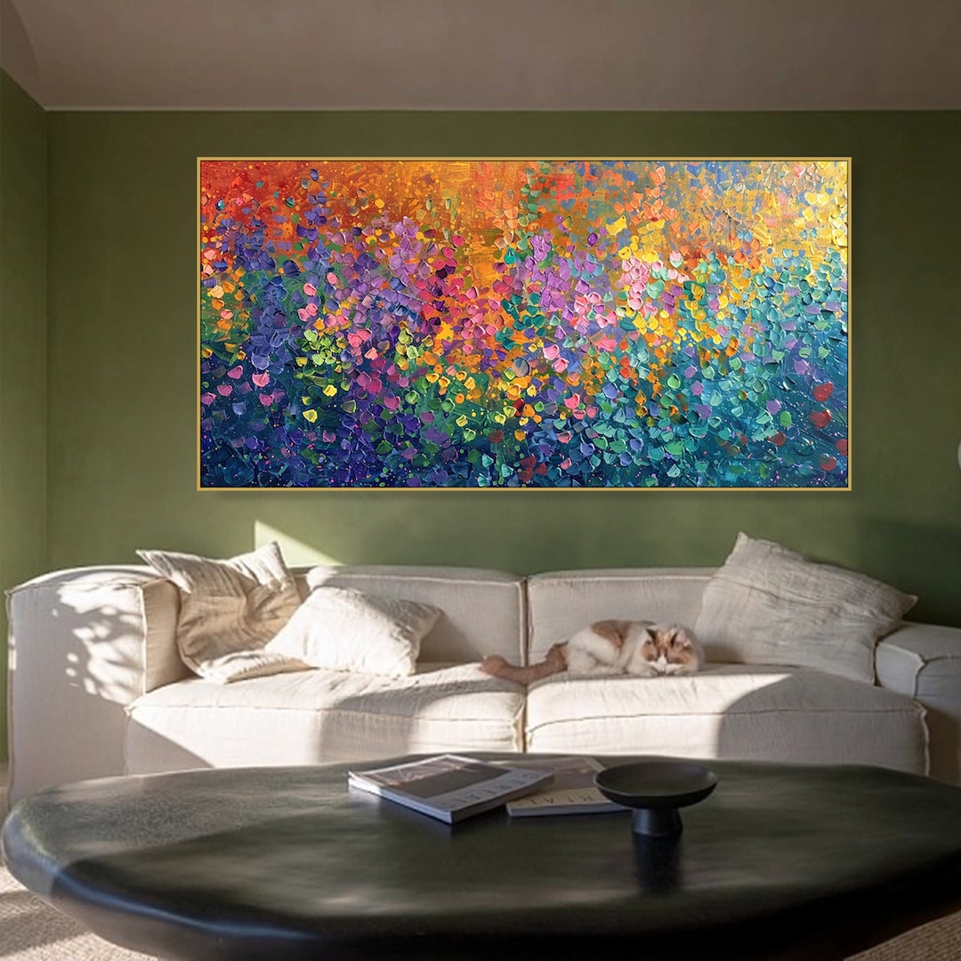 Vibrant Spectrum: Original Ode to Colorful Abstraction Painting on ...