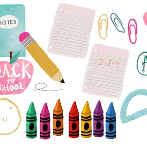 Back to School Classroom Clipart Bundle, Educational Clipart, Classroom ...