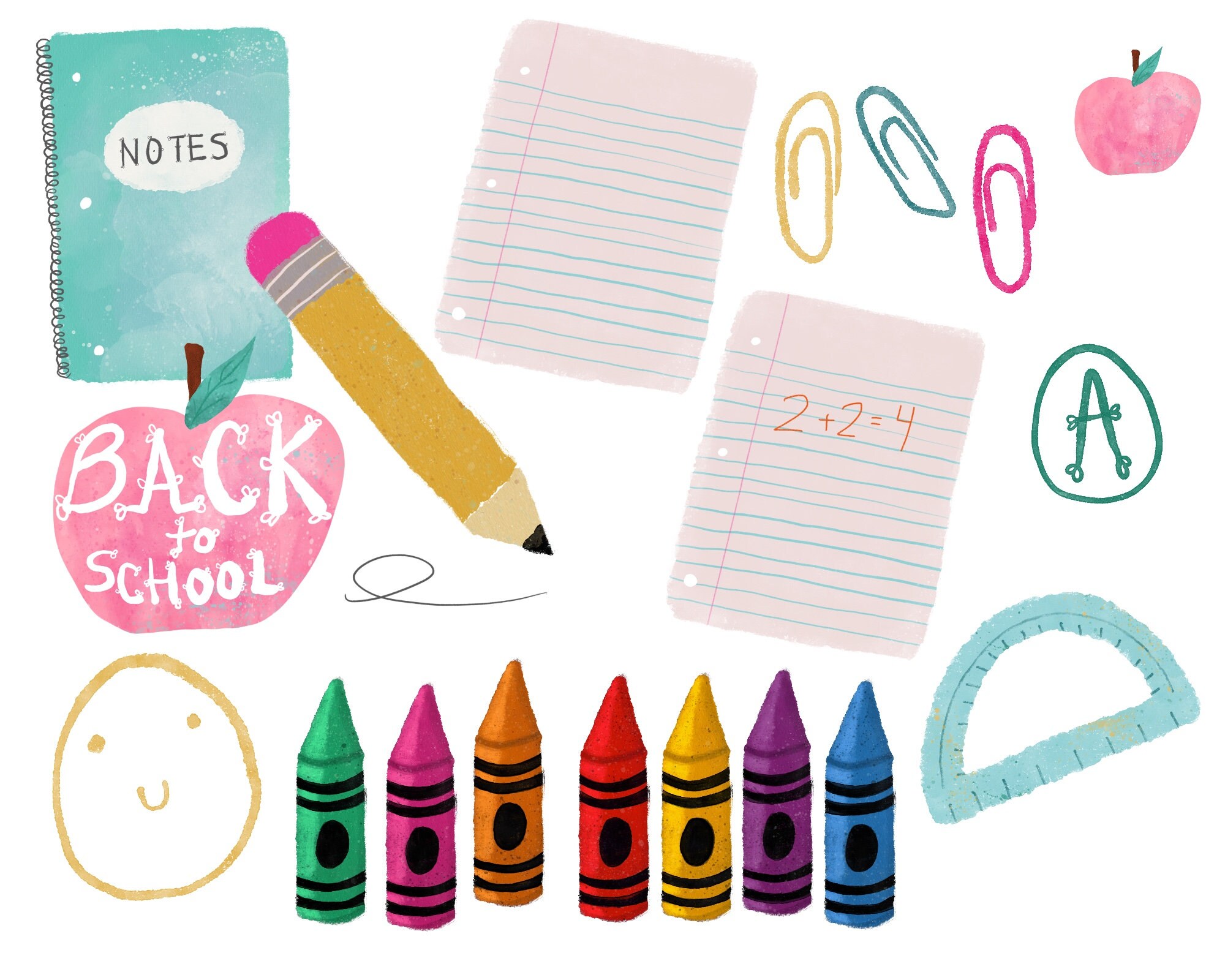 Back to School Classroom Clipart Bundle, Educational Clipart, Classroom ...