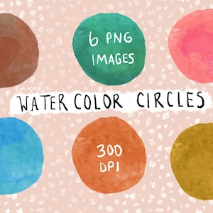 Colorful Watercolor Circle Clipart, Circle Frame PNG, Circle Background ...