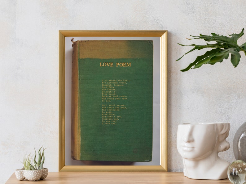 Love Poem Poetry Art Print | A4 or A3 | Present for Lover | Wall Art ...