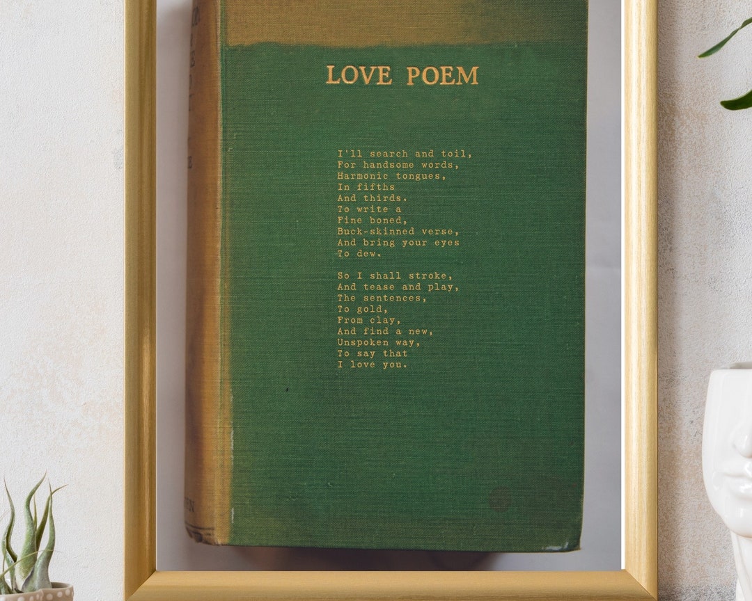 Love Poem Poetry Art Print A4 or A3 Unusual Gift Present - Etsy