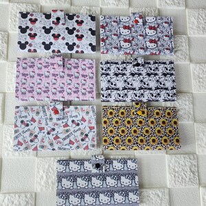 Handmade Checkbook Cover, Faux Leather Checkbook Cover, Cute Character ...