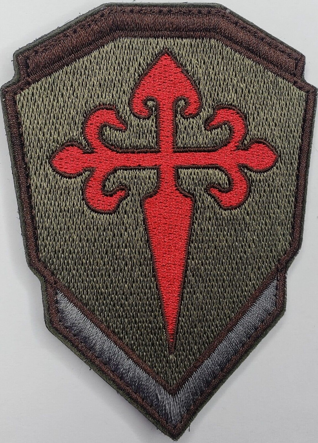 Cross of St. James Shield 3X4 Brown Red Cross Hook& Loop - Etsy