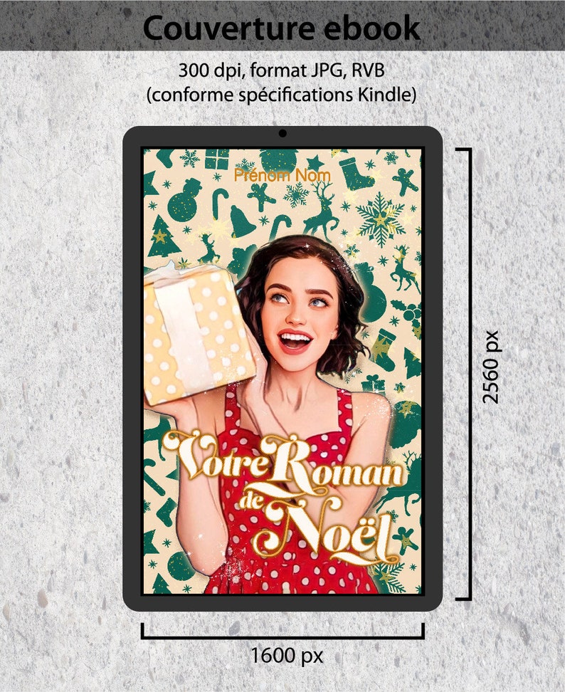 Illustrated Cover Christmas Digital Book Customizable Romance - Etsy