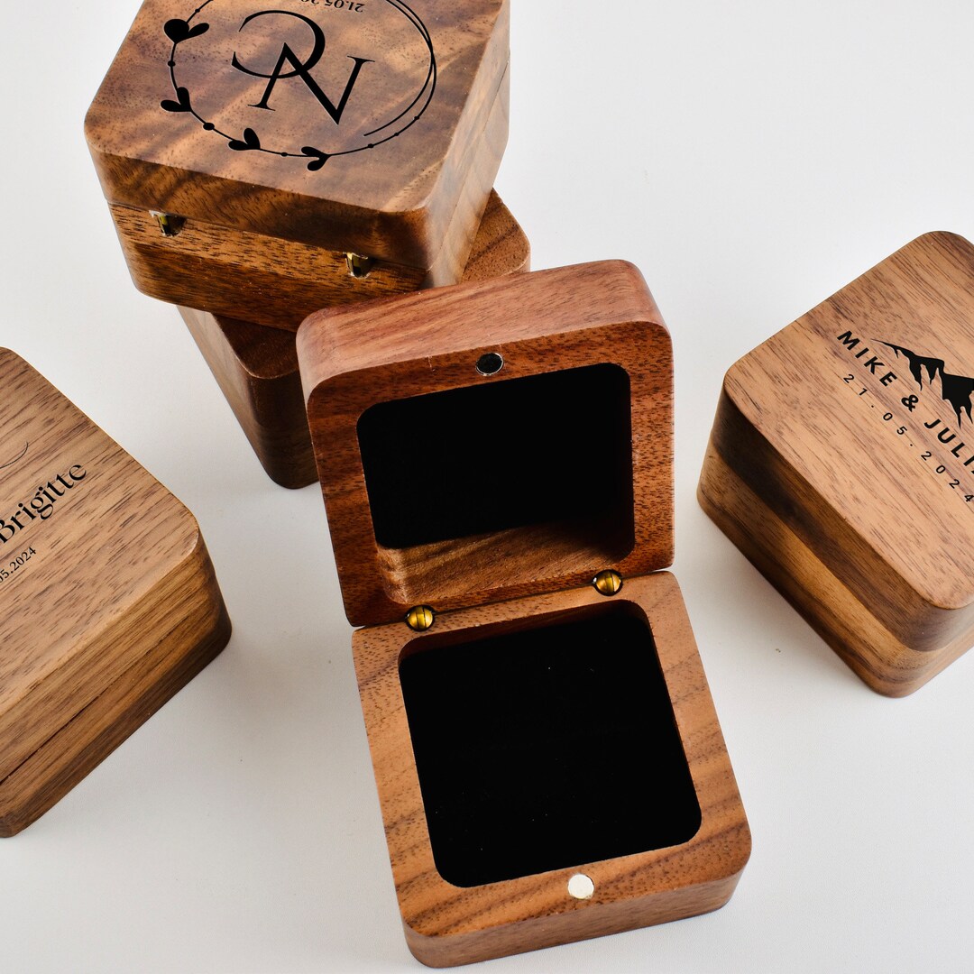 Personalized Engraving Ring Box, Wedding Gifts, Custom Proposal Gifts ...