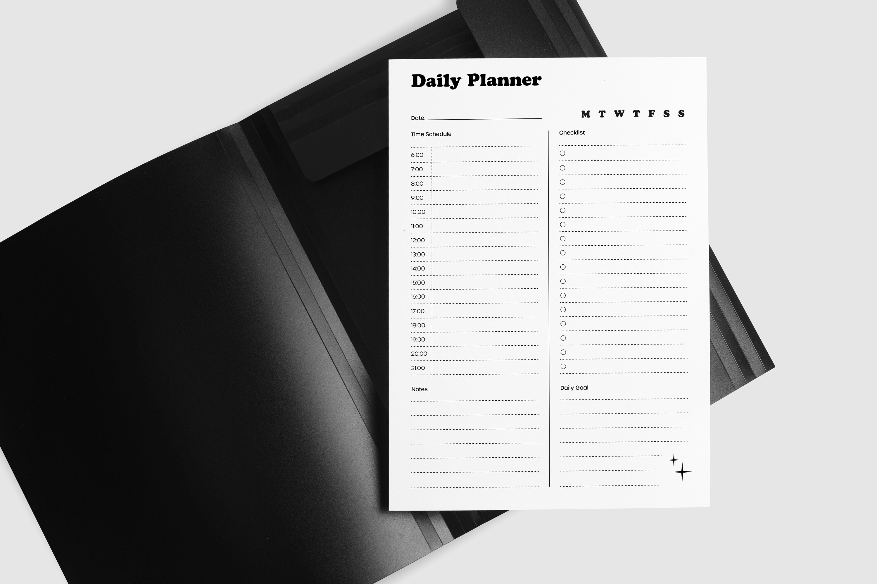 Printable Daily Plan - Red and Black - Size A4 - Instant Download ...