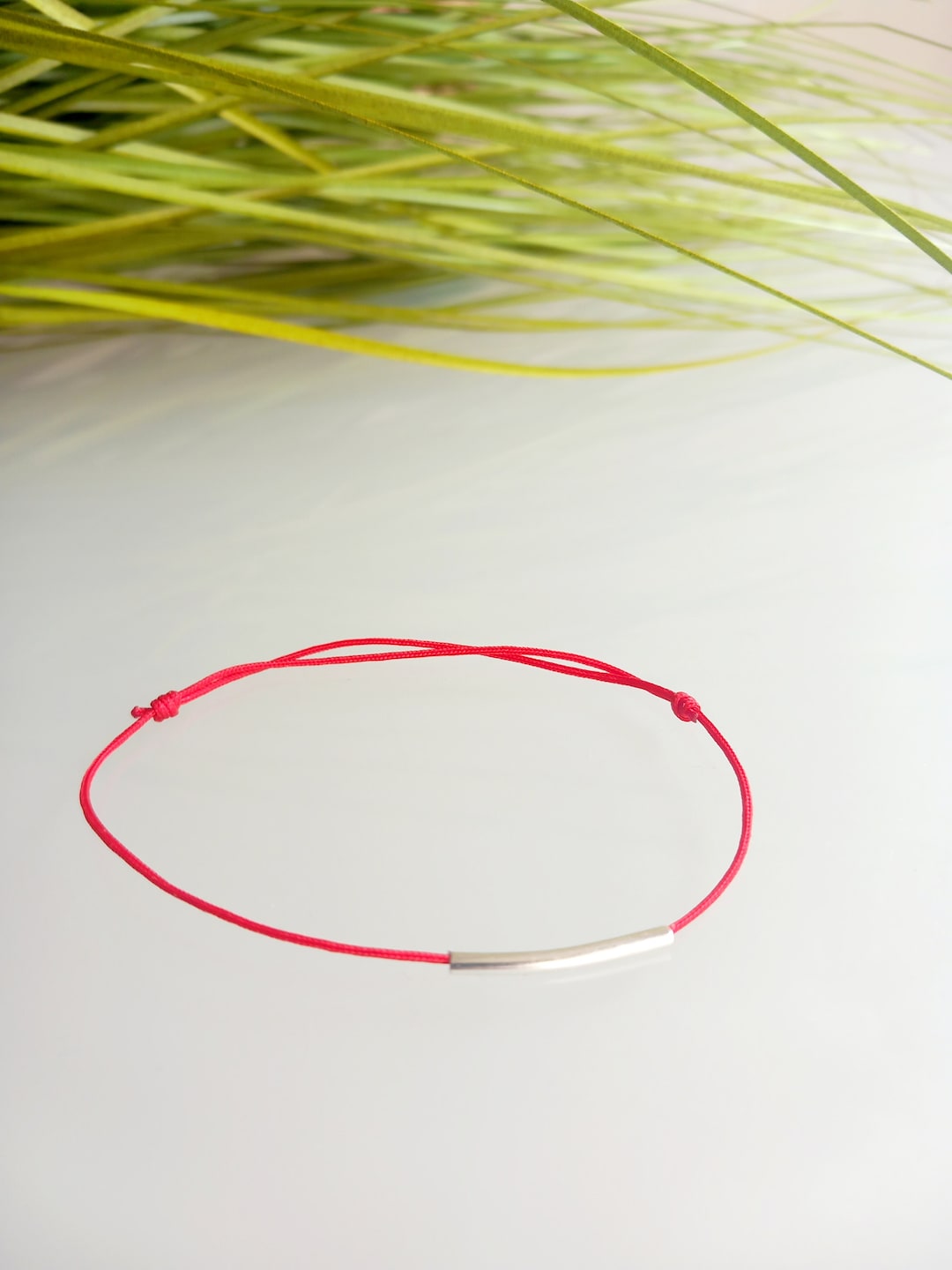 Knot Friendship Bracelet, Minimalist Bracelet, Handwoven Red Thread ...