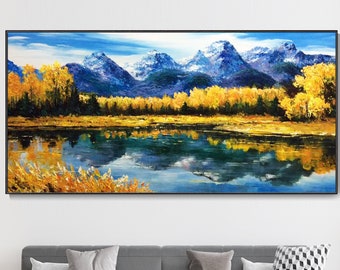 Golden Mural Painting - Etsy
