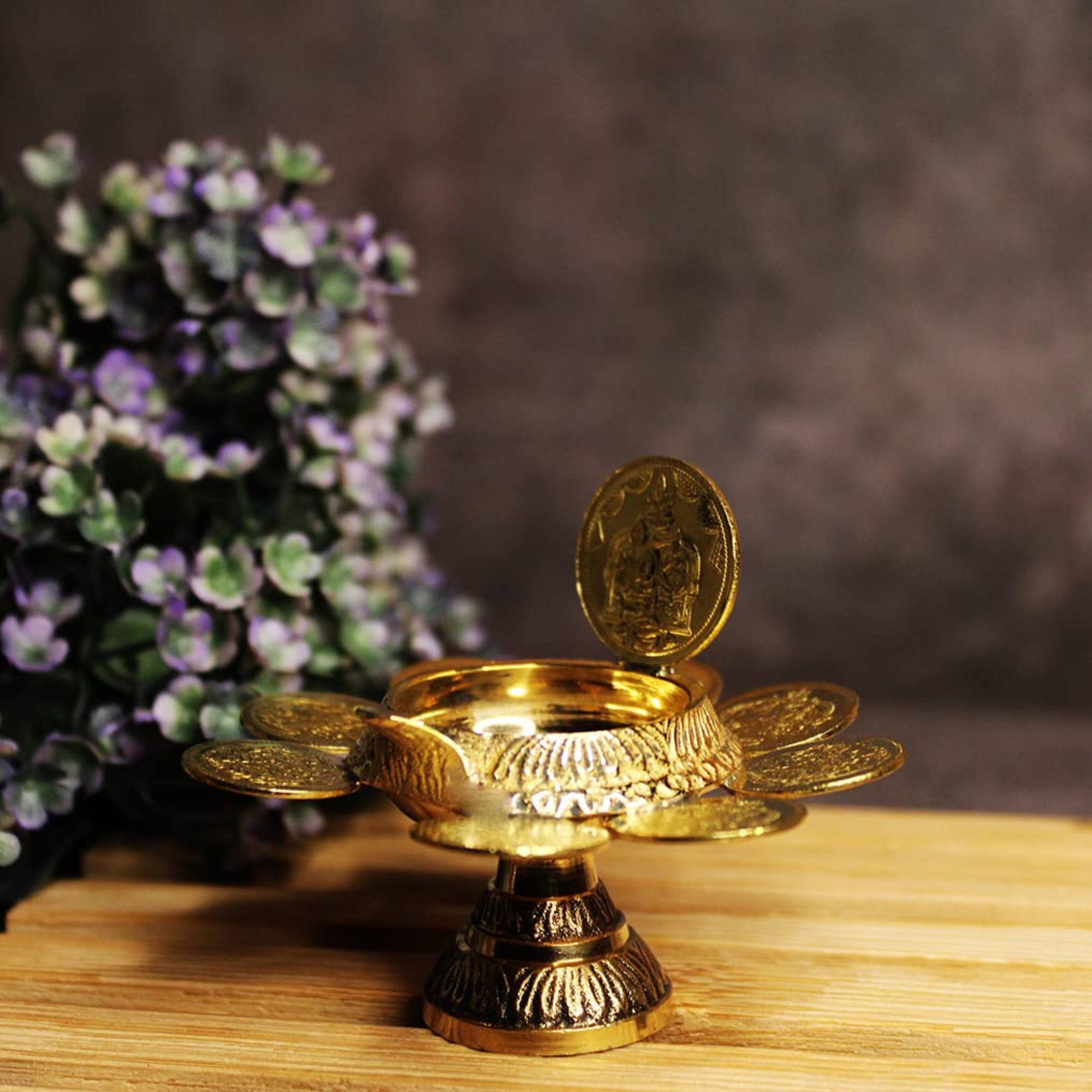 Deepawali Brass Diya, Ashta Lakshmi Kubera Vilakku, Gaja Traditional ...