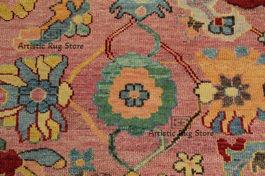 Elegant Oushak Style Peach Color Rug 5x8, 6x9, 8x10, 9x12, 10x14 Ft ...