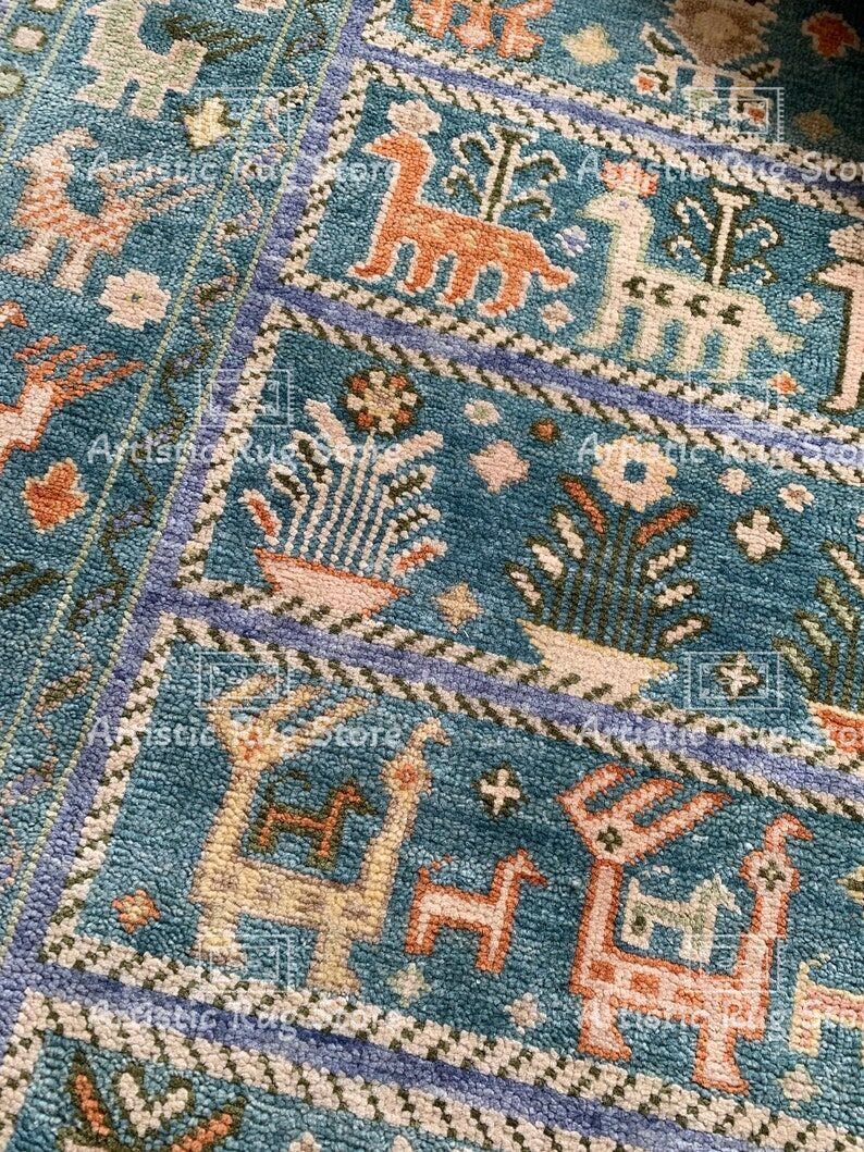 Afghan Style Hand Knotted Shabargan Rug 4x6, 5x8, 6x9, 8x10, 9x12, 10x14 Ft Handmade Gabbeh Rug ...