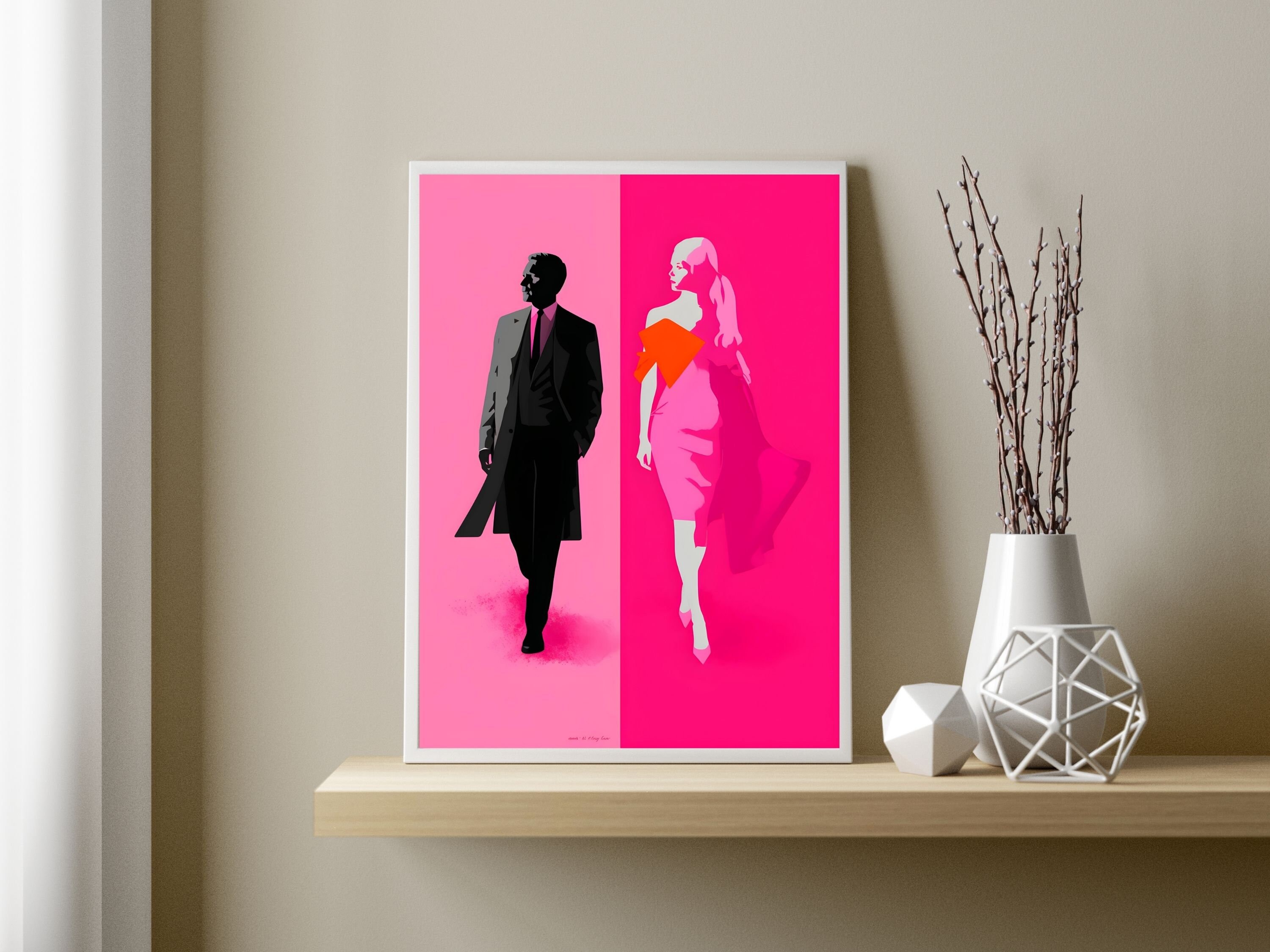 Barbenheimer Poster,Minimalist Barbenheimer Movie Poster,