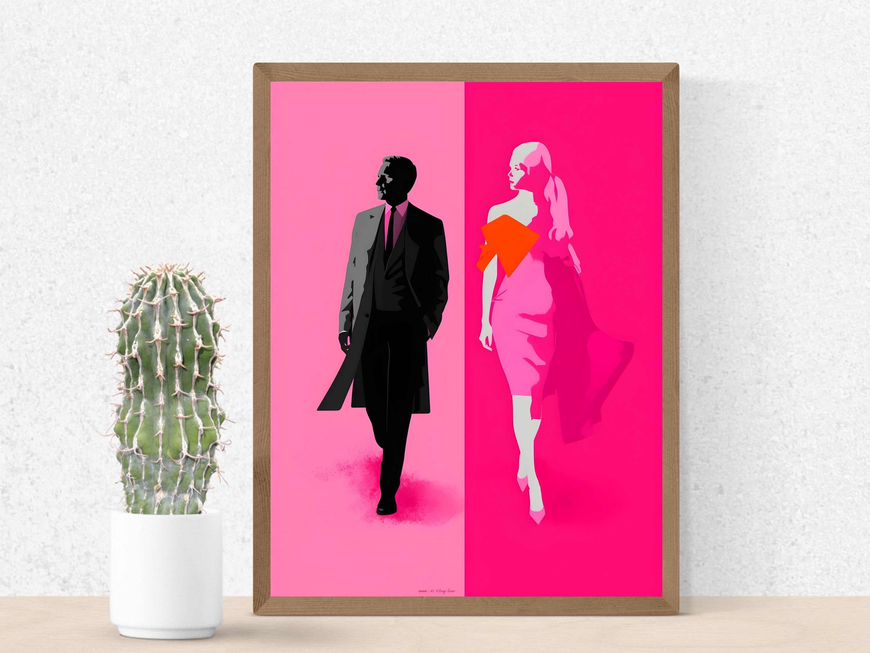 Barbenheimer Poster,Minimalist Barbenheimer Movie Poster,