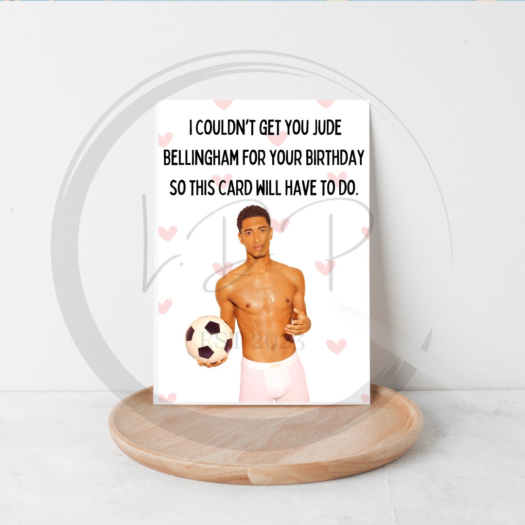 Jude Bellingham Inspired Birthday Card, Unofficial Card - Etsy
