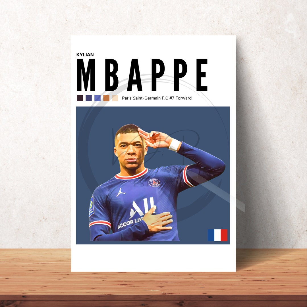Kylian Mbappe Instant Downloadable Poster Dynamic Football - Etsy