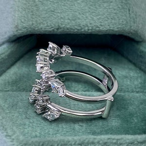 Moissanite Enhancer Wedding Band, Ring Enhancers and Wrap, Diamond Ring Jacket, Wraps for Rings ...