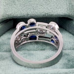 Vintage Rain Drop Inspired Ring, Bubble Scatter Ring, Three Row ...