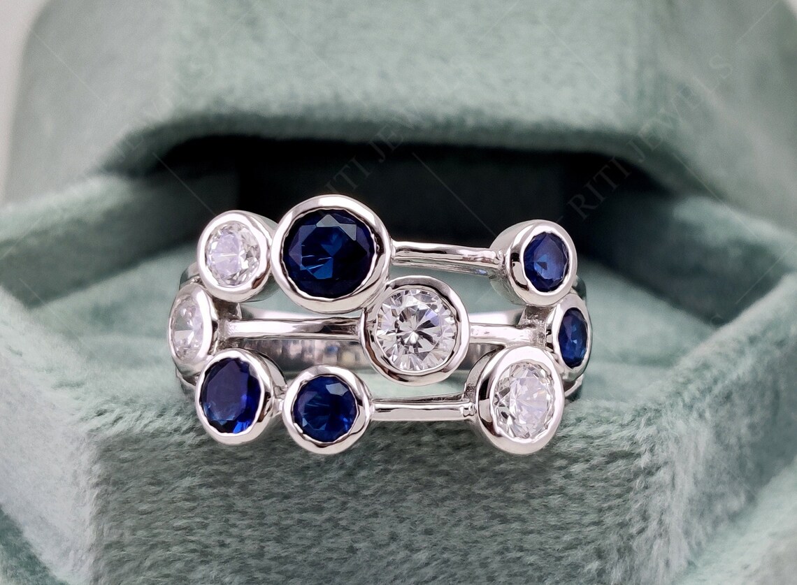 Vintage Rain Drop Inspired Ring Bubble Scatter Ring Three - Etsy