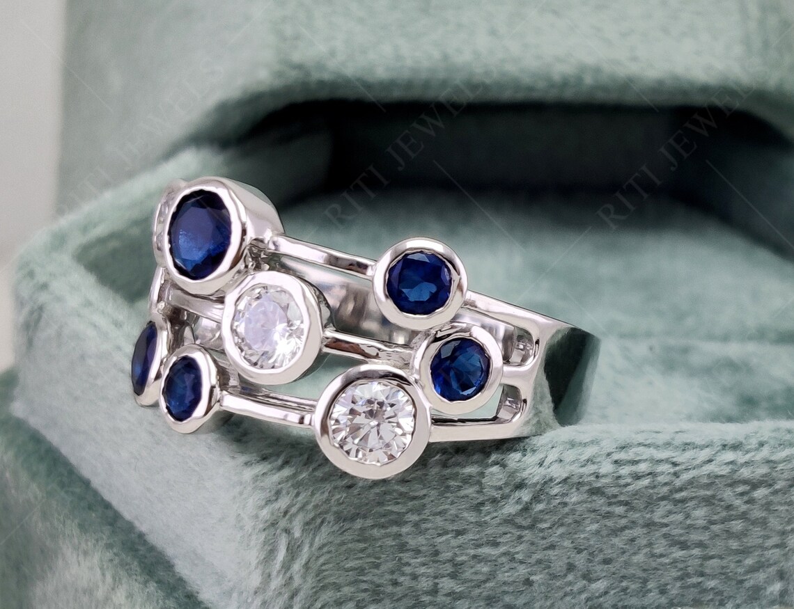 Vintage Rain Drop Inspired Ring Bubble Scatter Ring Three - Etsy