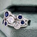 Vintage Rain Drop Inspired Ring, Bubble Scatter Ring, Three Row ...
