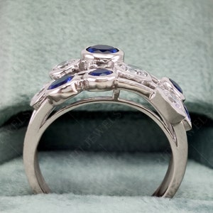 Vintage Rain Drop Inspired Ring, Bubble Scatter Ring, Three Row ...