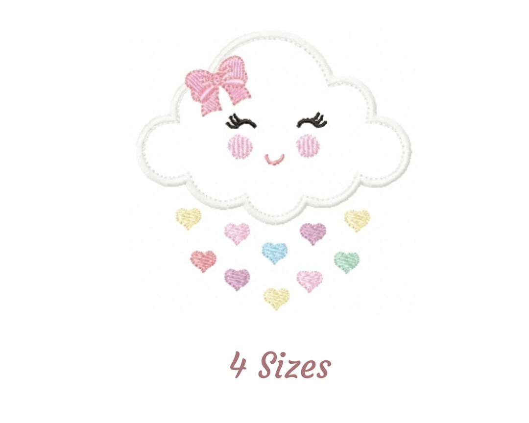 Cute Cloud Embroidery Design - Cloud Sky Machine Embroidery Pattern ...