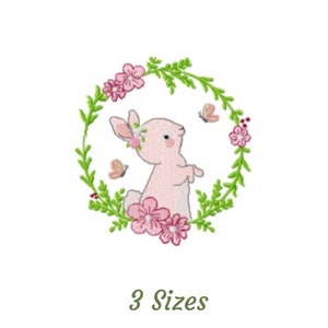 Rabbit Machine Embroidery Design, Instant Download - Etsy