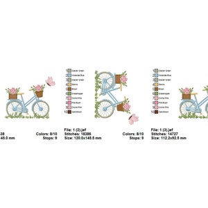 Floral Cycle Embroidery Design - Floral Cycle With Butterfly Machine ...