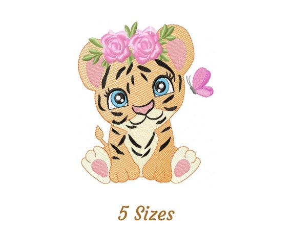 Baby Tiger Machine Embroidery Designs Instant Download - Etsy