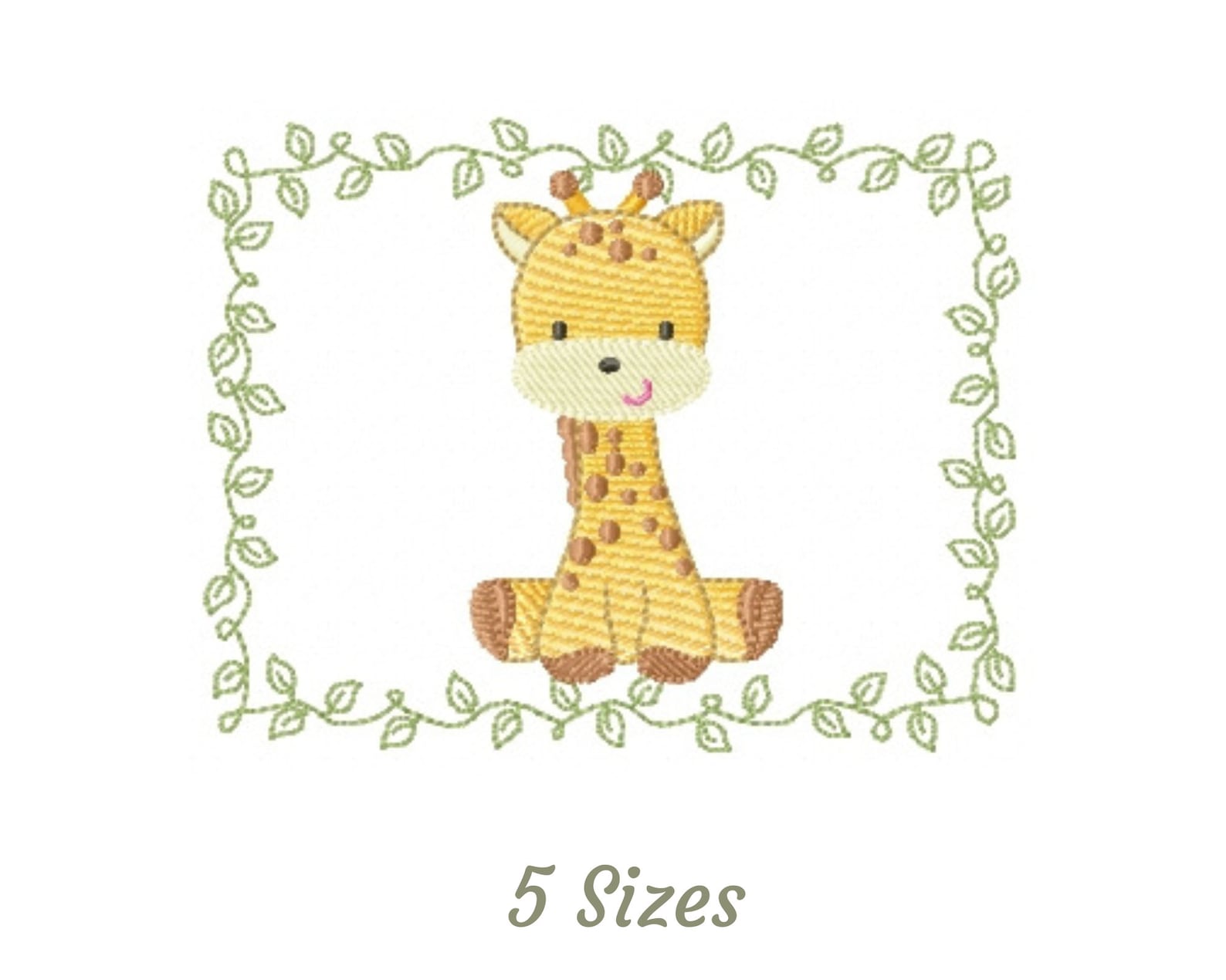 Baby Giraffe Machine Embroidery Design, Instant Download - Etsy