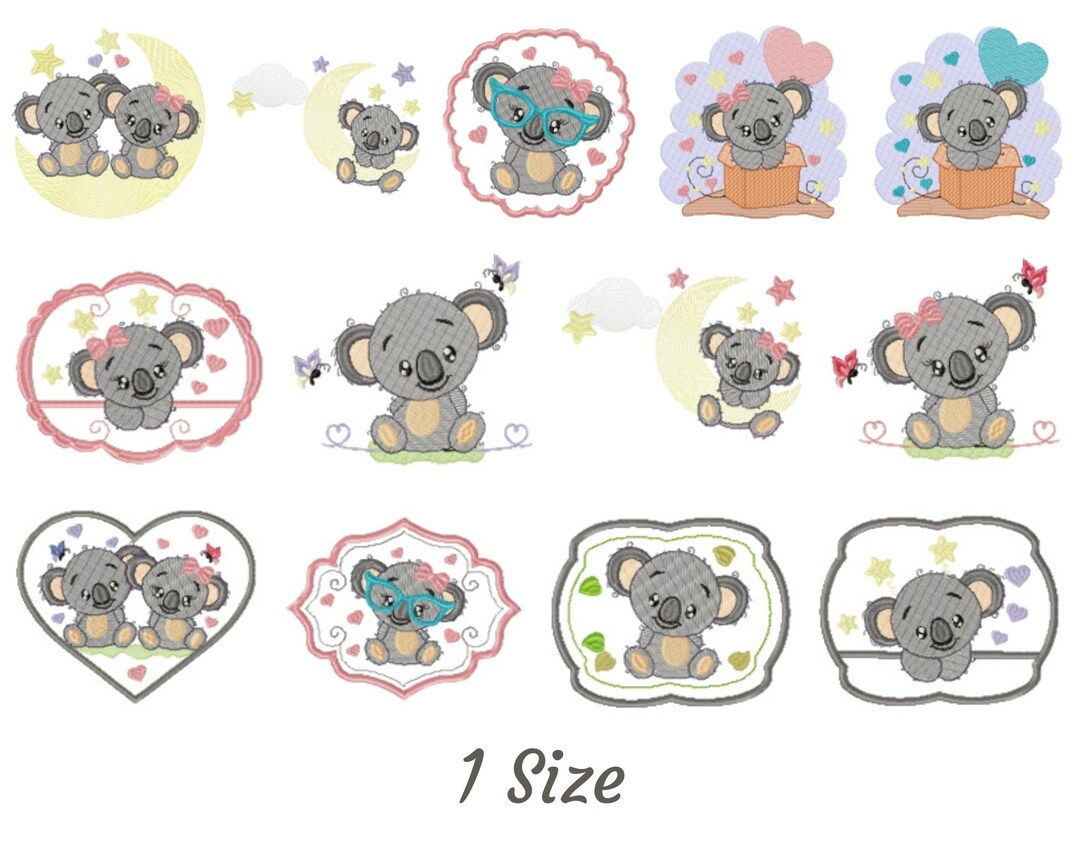 Cute Cartoon Embroidery Design Machine Embroidery Pattern 13 - Etsy