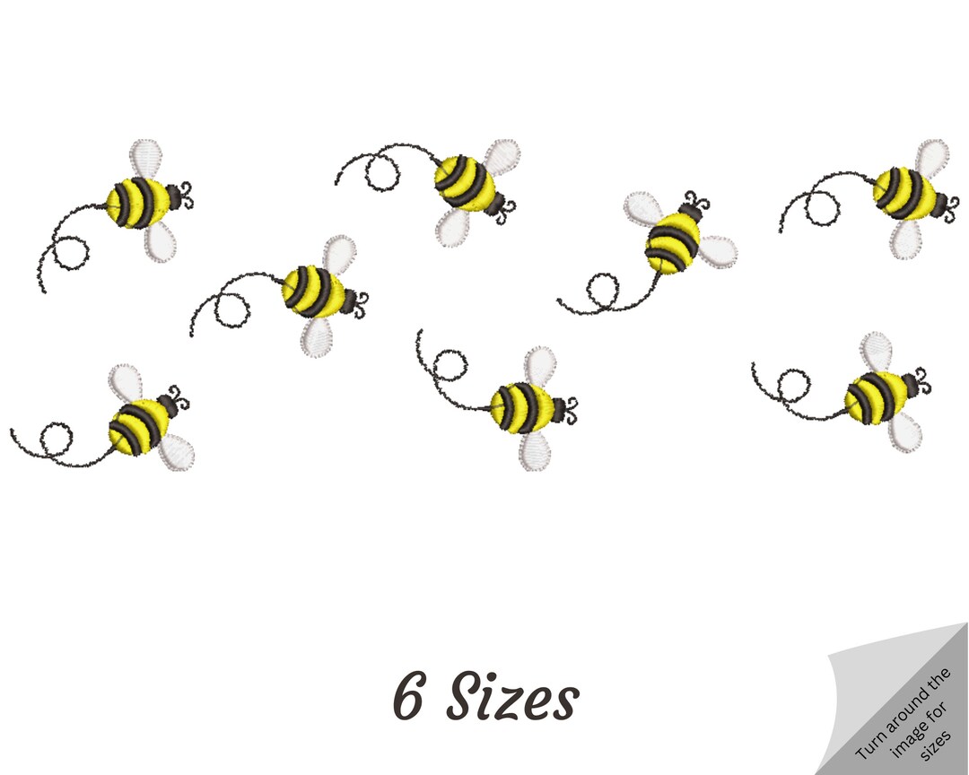 Bee Border Embroidery Design , Instant Download Baby Bee Border ...